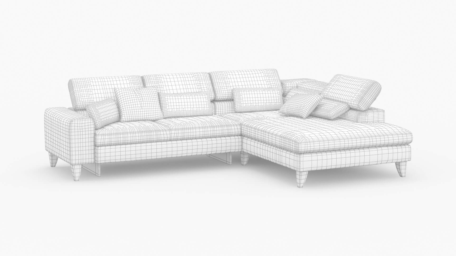 Gallery M Corner Sectional Sofa Felicia - 3D Model by 3dxin