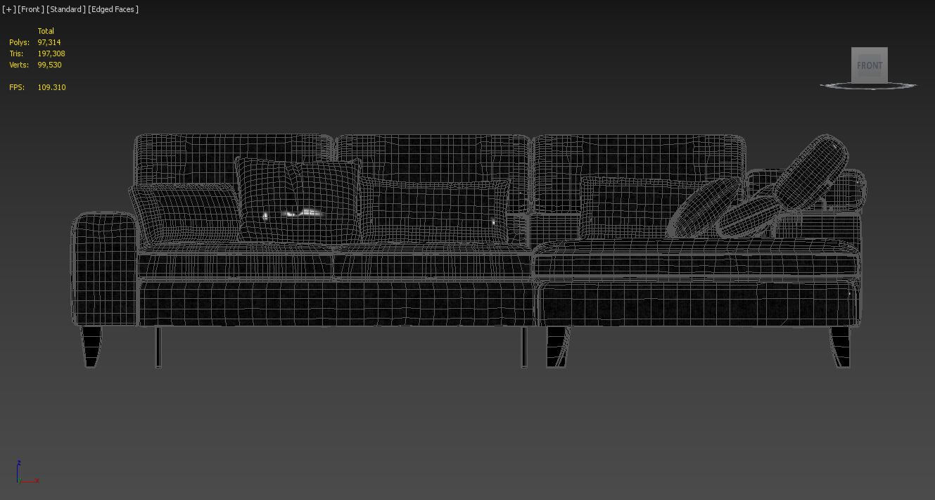 Gallery M Corner Sectional Sofa Felicia - 3D Model by 3dxin