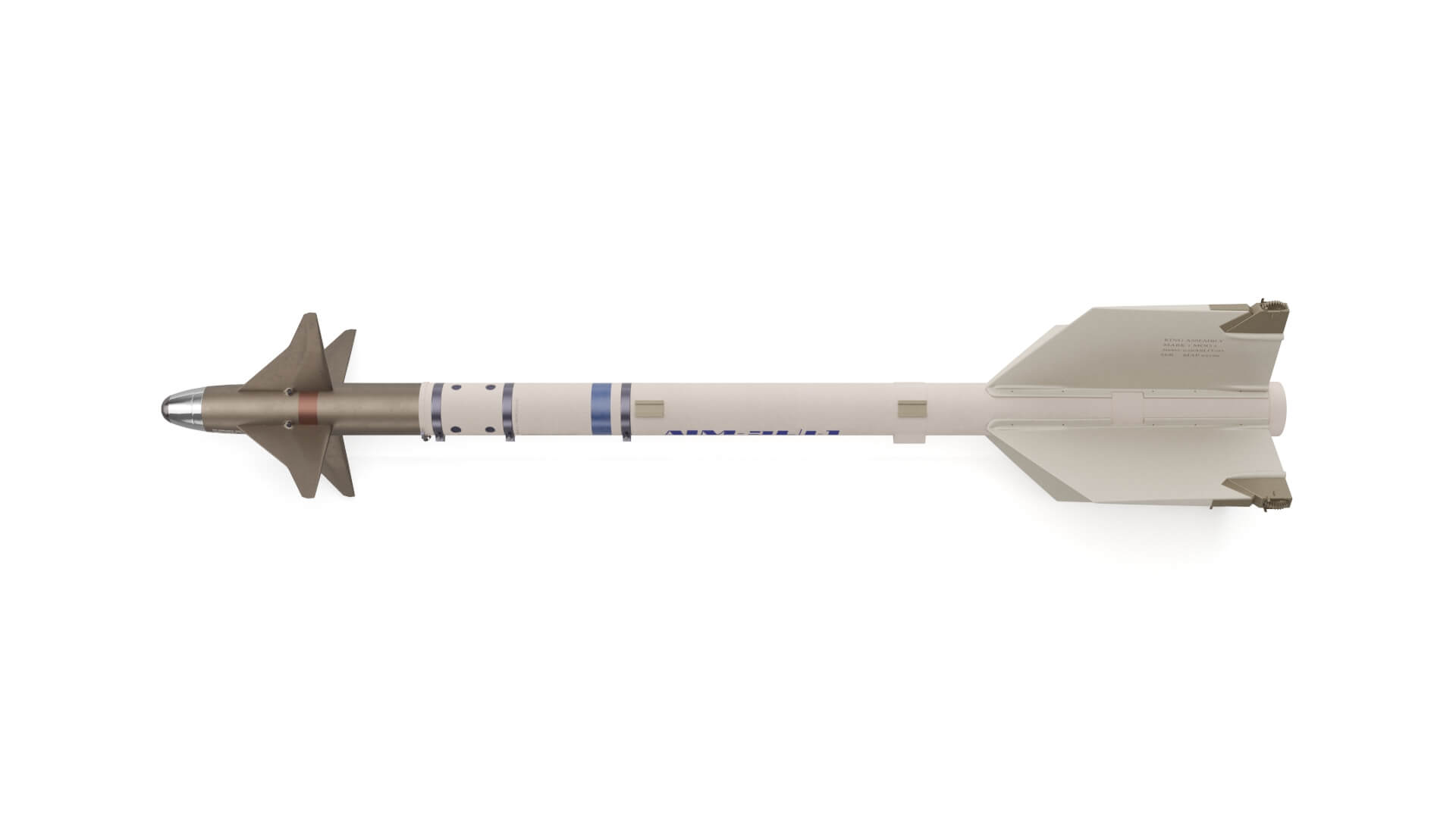 AIM-9X SIDEWINDER Missile 3D Render, Digital Art by 3dxin