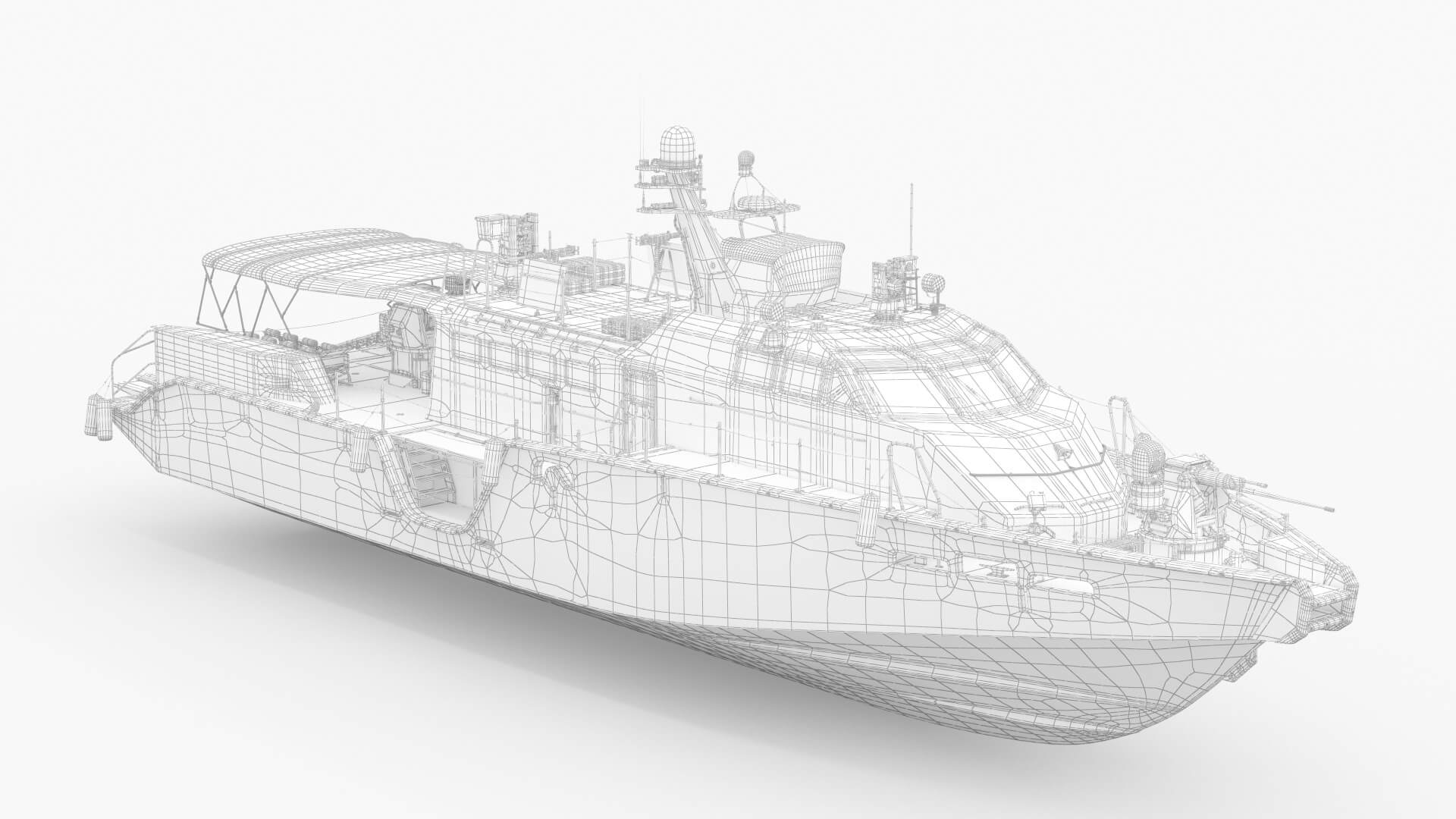 Coastal Command Patrol Boat 3D Model 3D Render by 3dxin