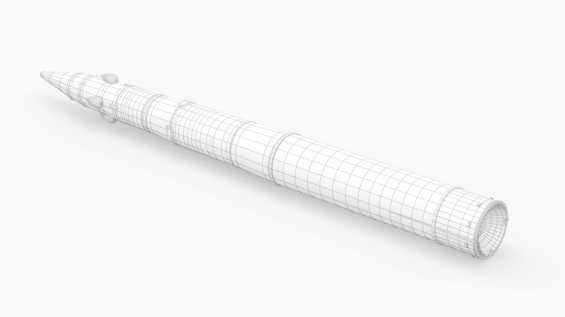 RT-2PM Topol SS-25 Sickle ICBM Missile 3D Render by 3dxin