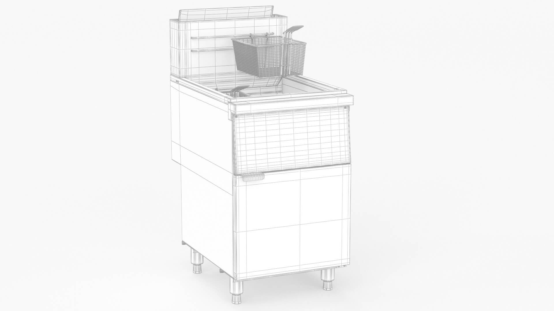 Globe Floor Fryers Gff80G Commercial Deep Fryer - 3D Model by 3dxin