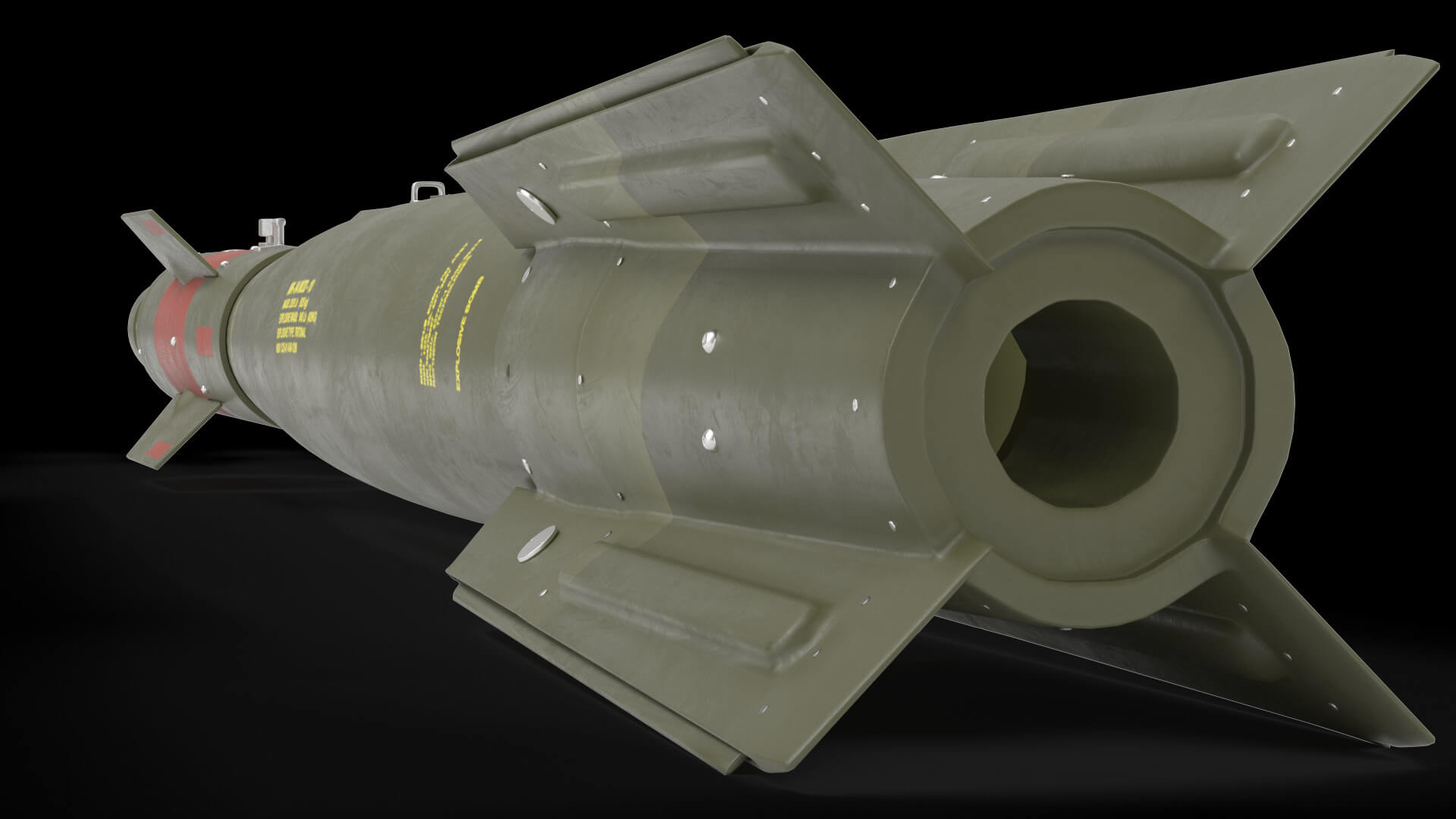 GBU-10 Paveway II Laser Guided Bomb Missile 3D Model by 3dxin