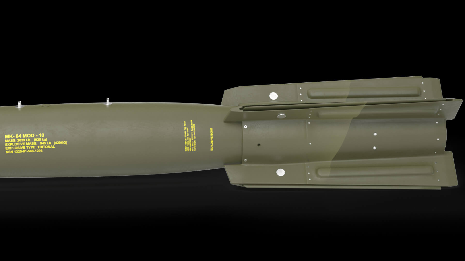 GBU-10 Paveway II Laser Guided Bomb Missile 3D Model by 3dxin