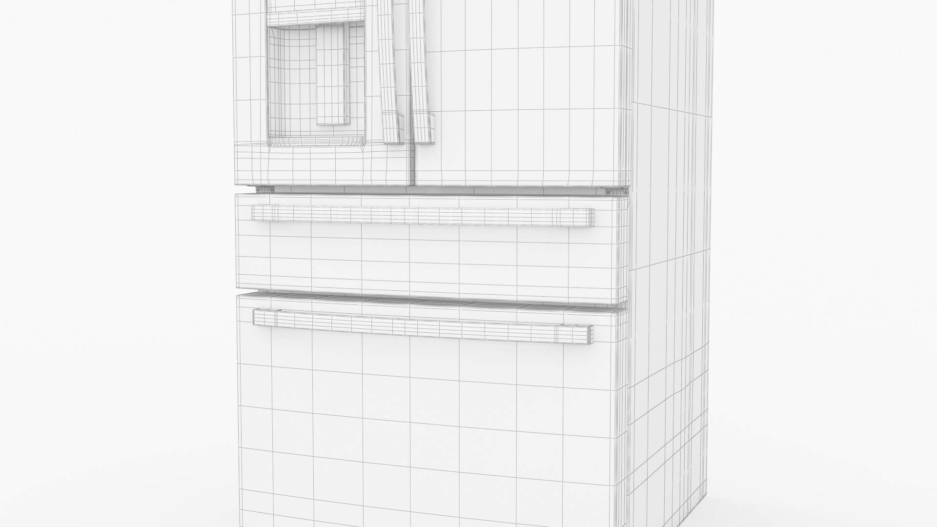 Ge Profile French-Door Refrigerator Pvd28Bynfs 3D Model by 3dxin