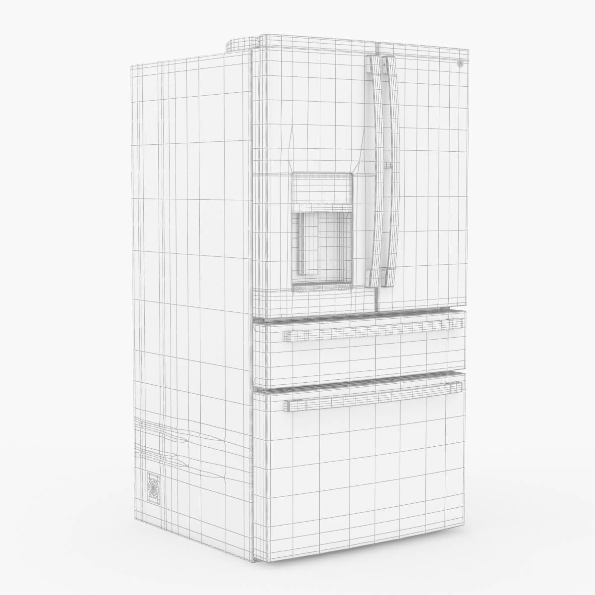 Ge Profile French-Door Refrigerator Pvd28Bynfs 3D Model by 3dxin