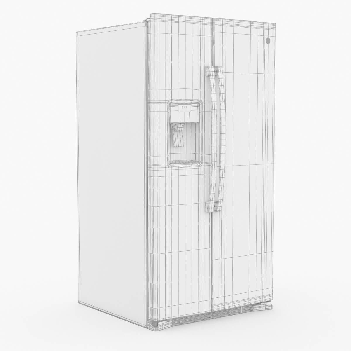GE Side by Side Refrigerator GSS25IYNFS - 3D Model by 3dxin