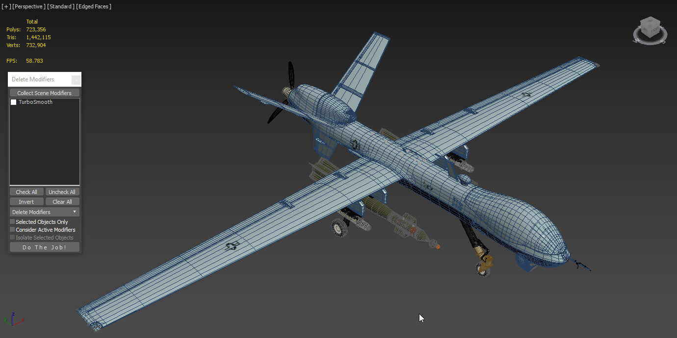 General Atomics UAV MQ-9 Reaper Military Aircraft Drone 3D Model by 3dxin