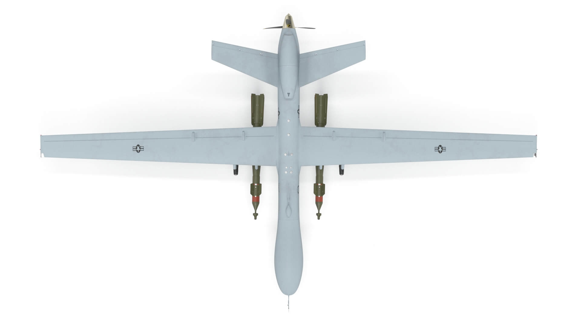 General Atomics UAV MQ-9 Reaper Military Aircraft Drone 3D Model by 3dxin