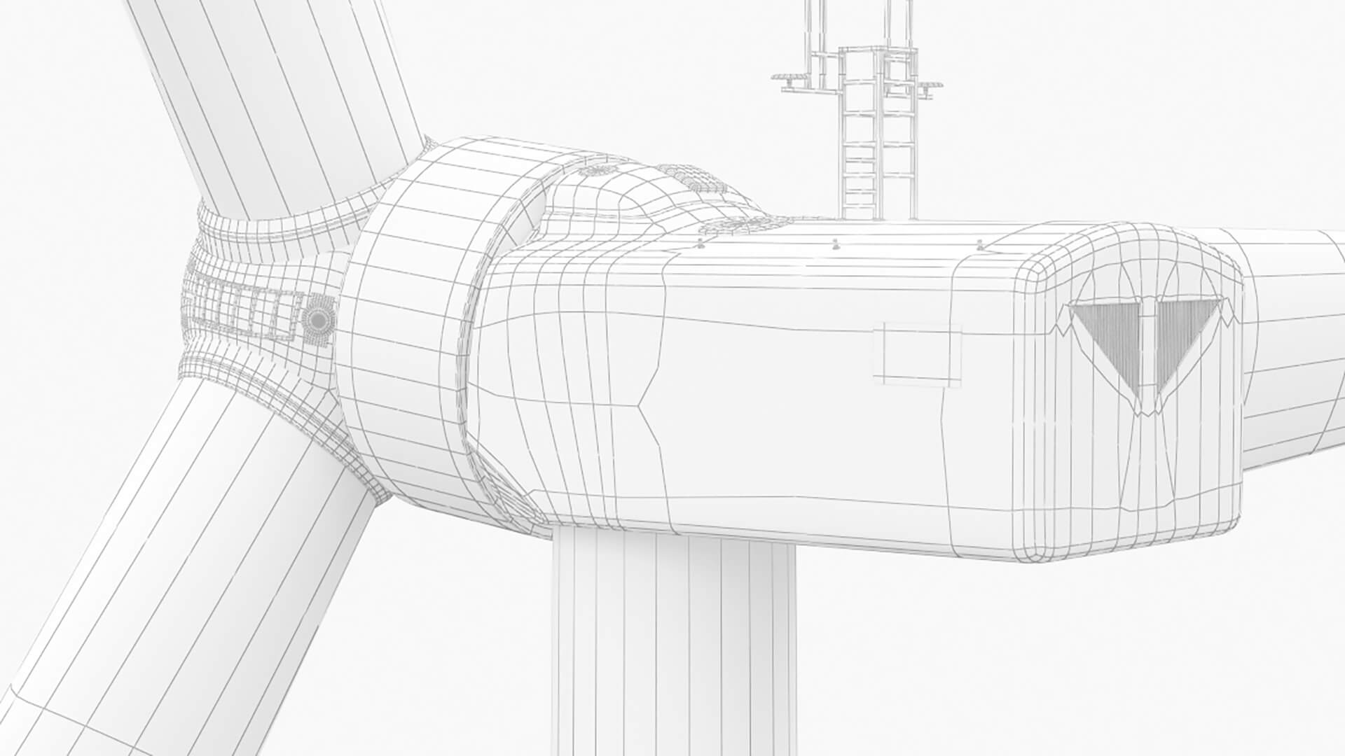 Goldwind Gw5S Turbine Mw-Pmdd Windmill 3D Model by 3dxin