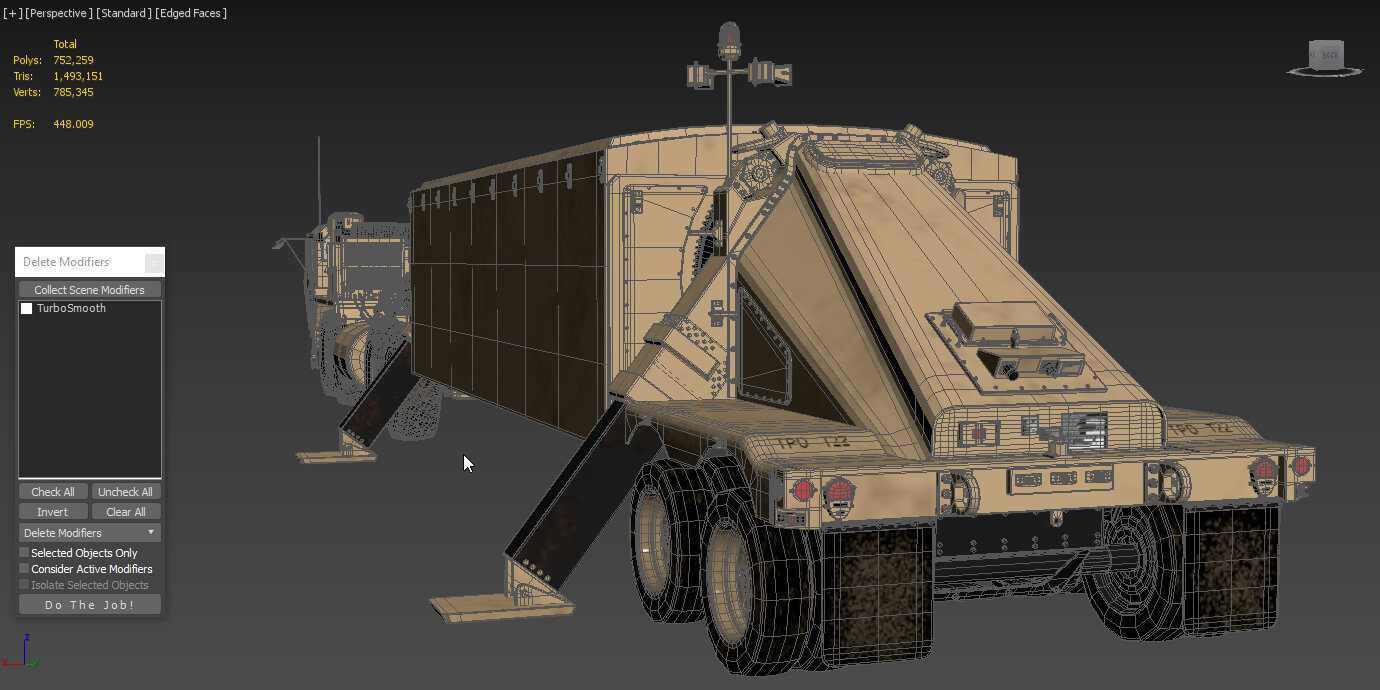 HEMTT M983 Tractor Truck With an TPY2 X-Band Radar Defense 3D Model by ...