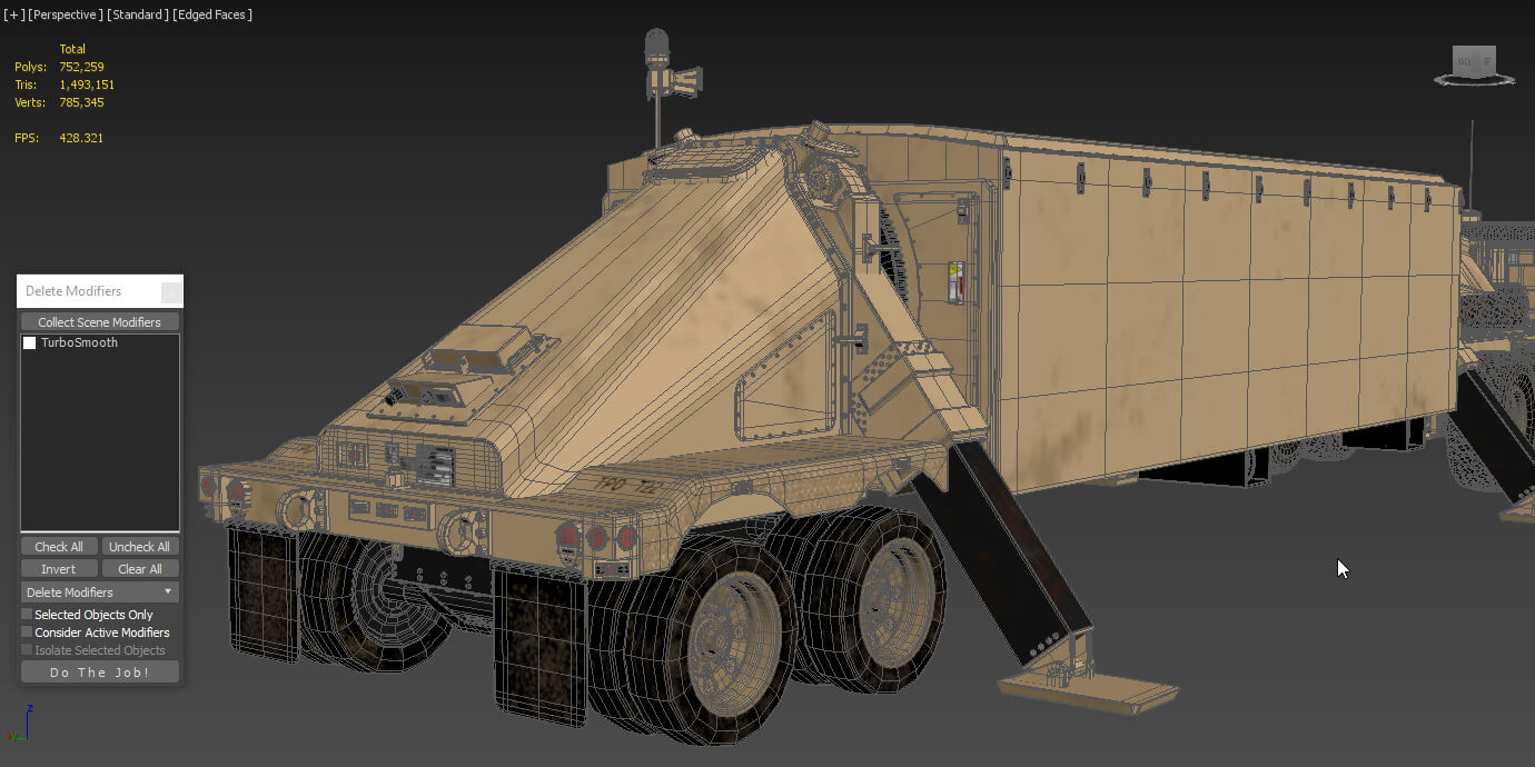 HEMTT M983 Tractor Truck With an TPY2 X-Band Radar Defense 3D Model by ...