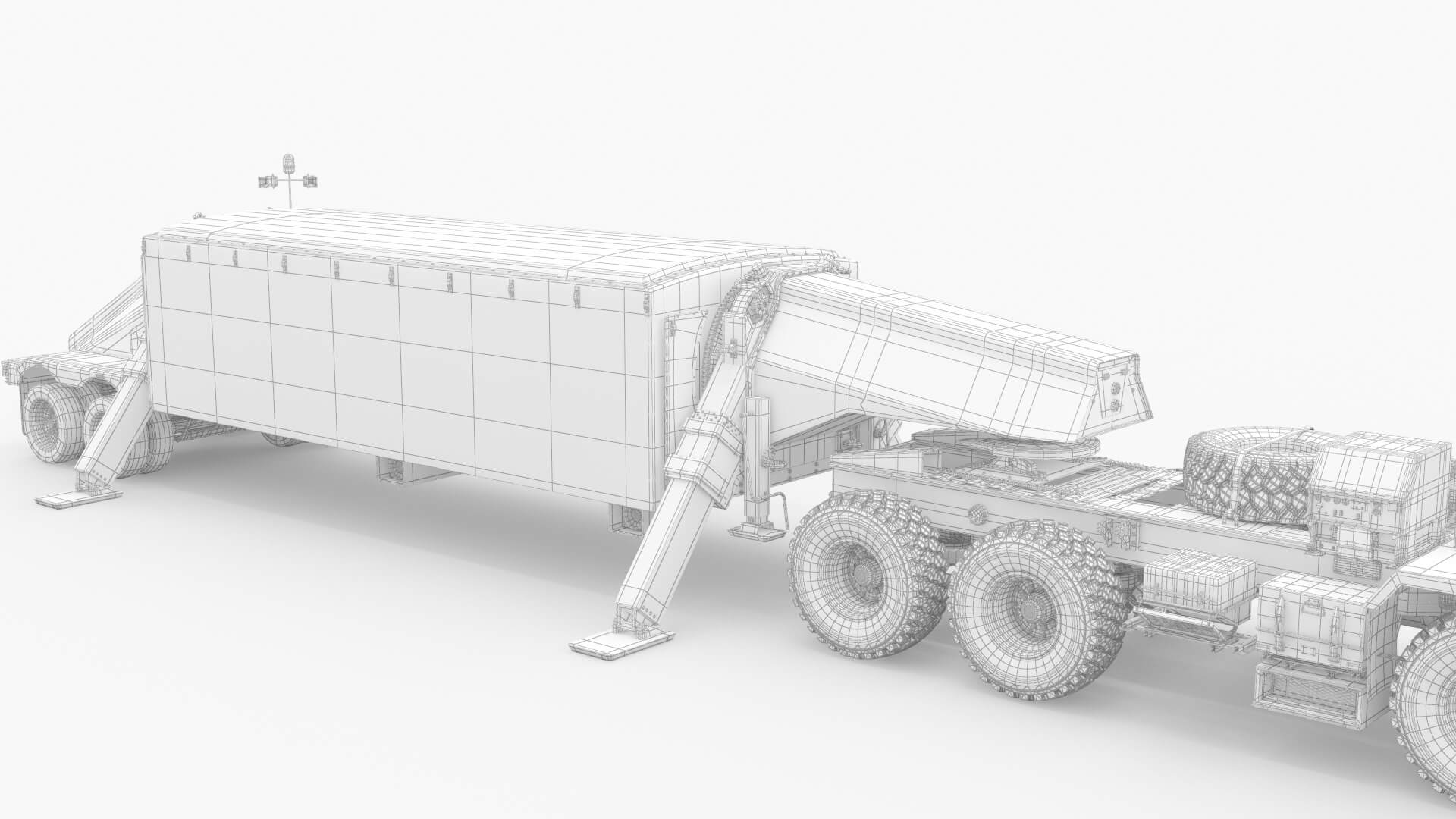 HEMTT M983 Tractor Truck With an TPY2 X-Band Radar Defense 3D Model by ...