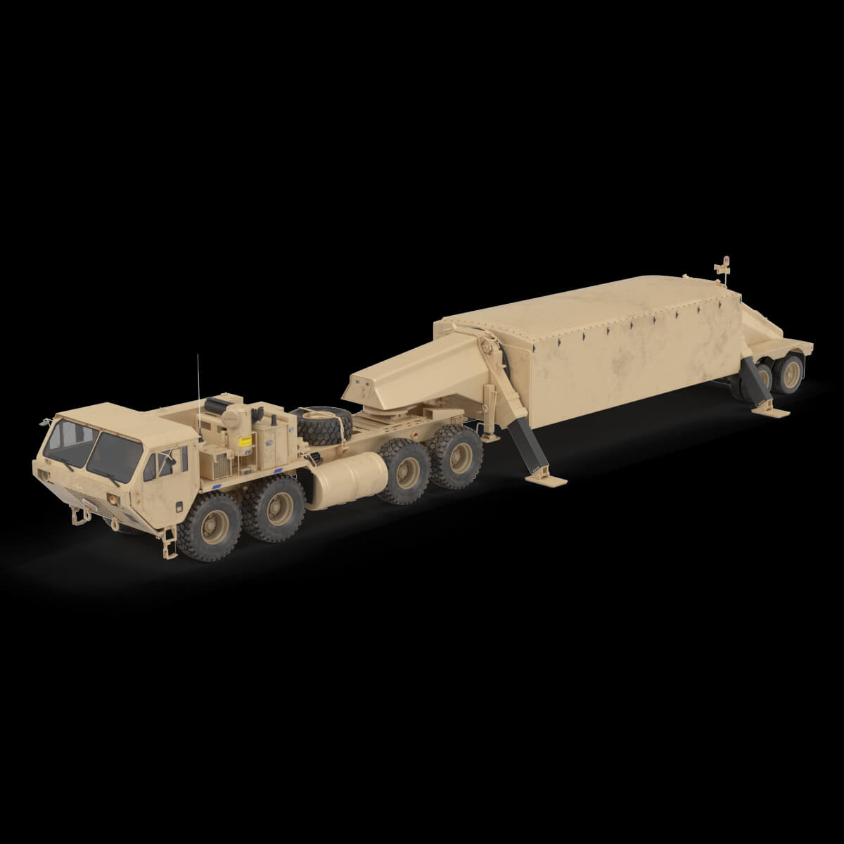 HEMTT M983 Tractor Truck With an TPY2 X-Band Radar Defense 3D Model by ...