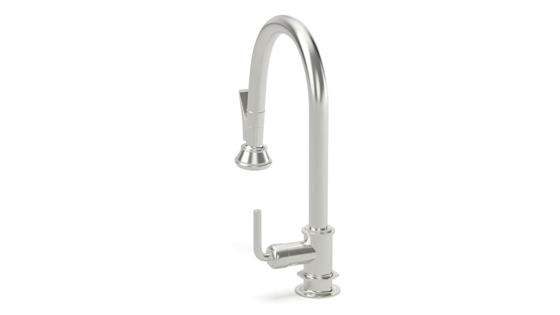 Henry' Waterworks Pull Down Faucet in Polished Nickel - 3D Model by 3dxin