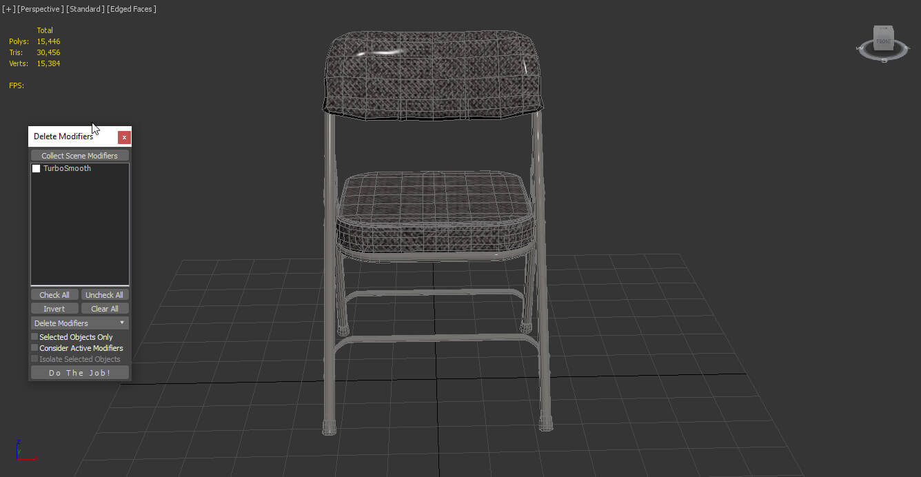 Hercules Series Premium Curved Triple Braced Chair - 3D Model by 3dxin