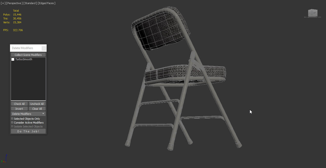 Hercules Series Premium Curved Triple Braced Chair - 3D Model by 3dxin