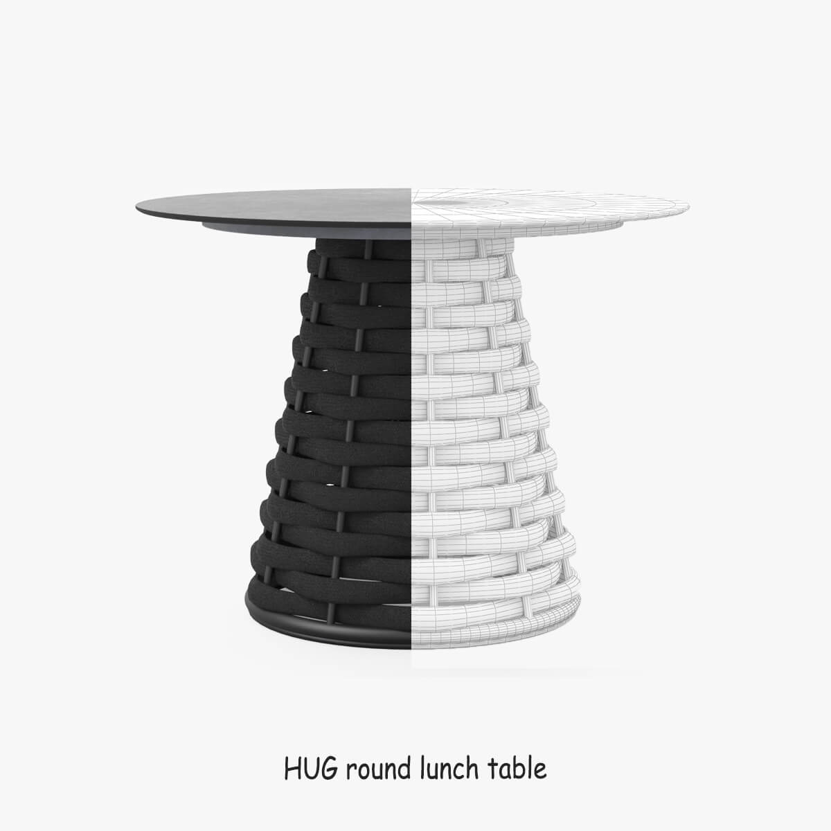 Hug Round Lunch Table - 3D Model by 3dxin