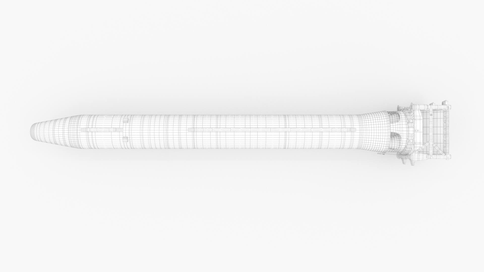 Hwasong-15 Intercontinental Ballistic Missile Clean 3D Model by 3dxin
