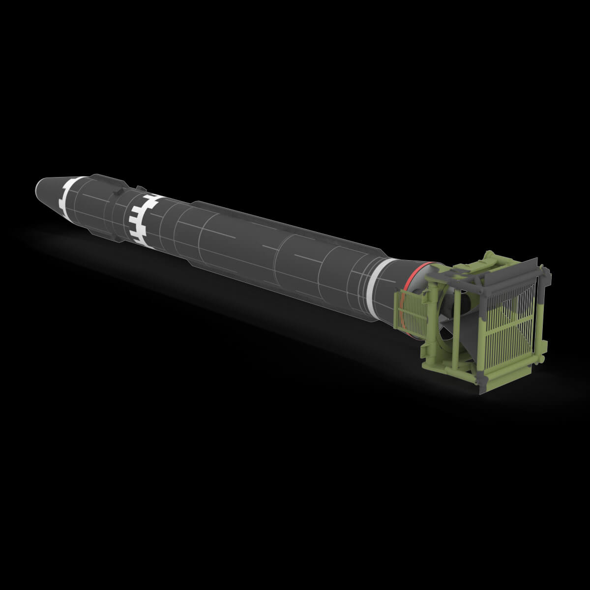 Hwasong-15 Intercontinental Ballistic Missile 3D Model by 3dxin