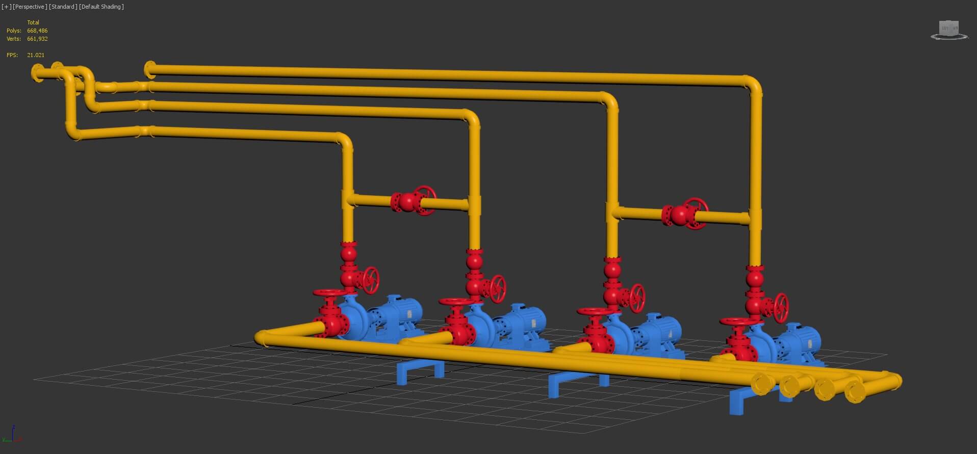 Industrial Plant Pipeline 01 - 3D Model by 3dxin