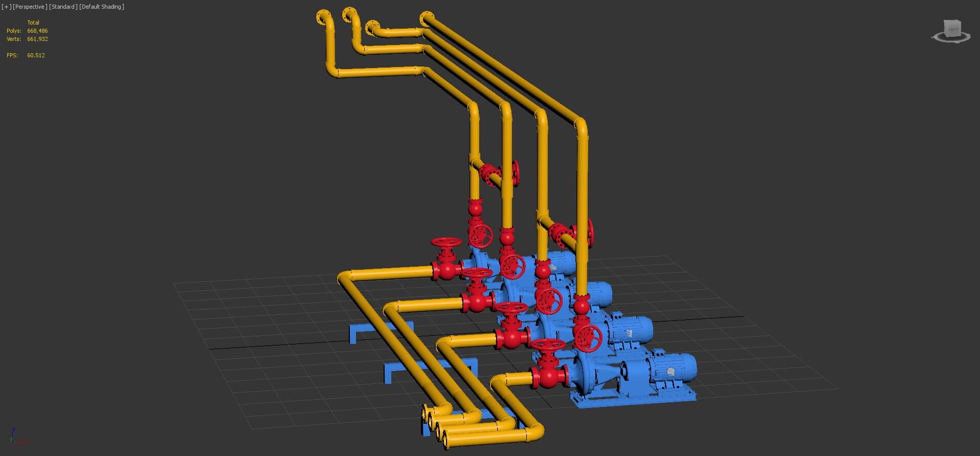Industrial Plant Pipeline 01 - 3D Model by 3dxin