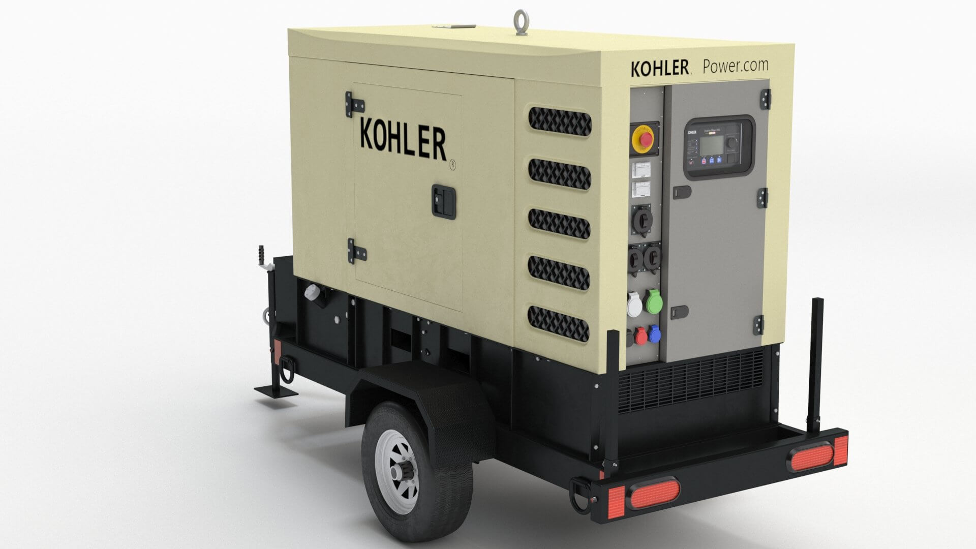 Kohler Industrial Diesel Generators Single Send Color - 3D Model by 3dxin