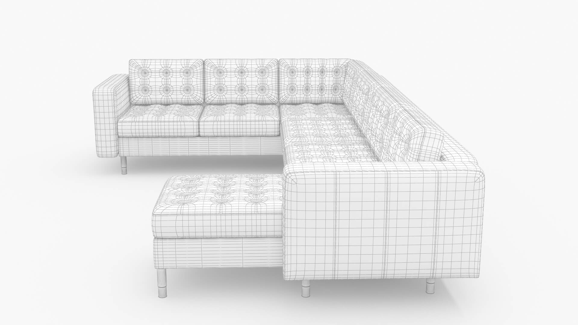 Landskrona Corner Sofa - 3D Model by 3dxin