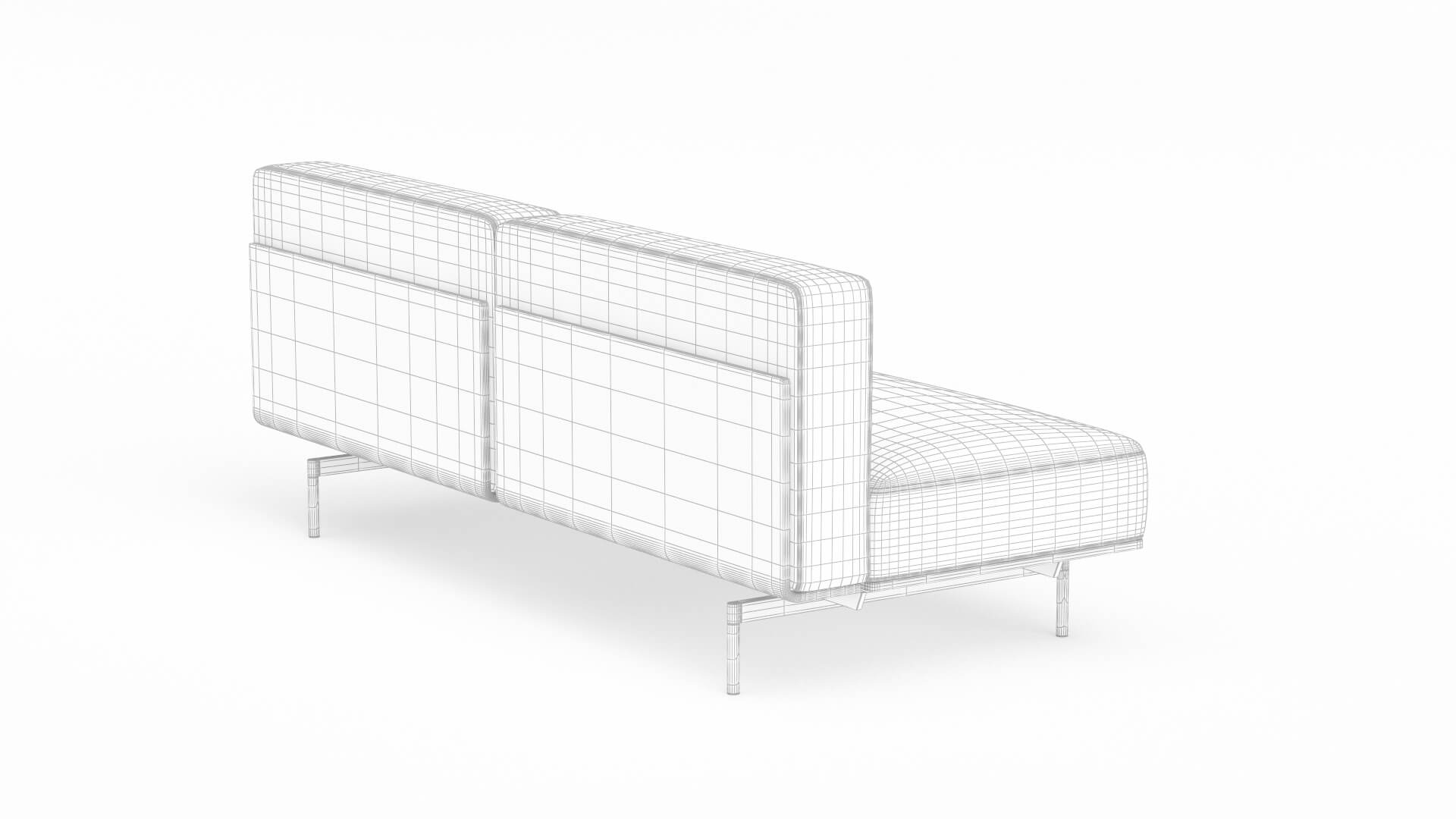 Marelli L Sofa Modular Element - 3D Model by 3dxin