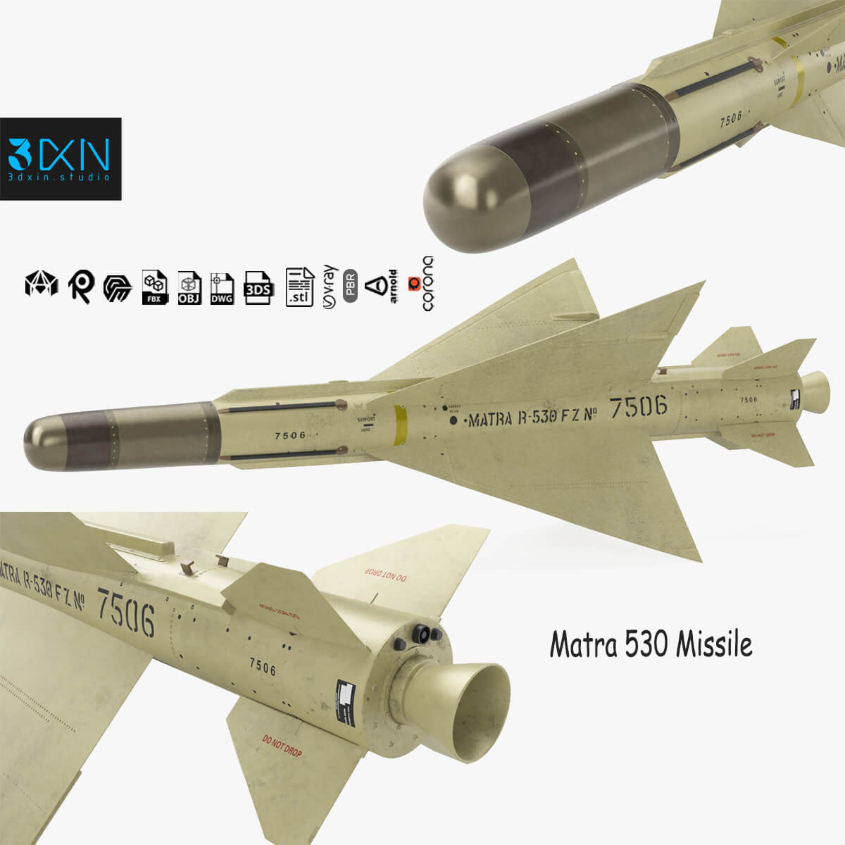 Matra 530 Missile - 3D Model by 3dxin