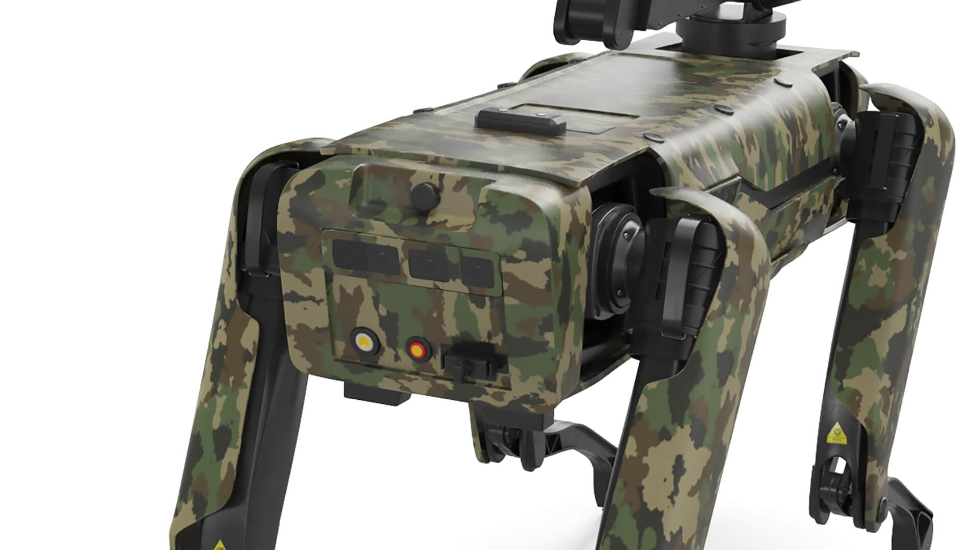 Modern Robot Dog With Arm in Army Color - 3D Model by 3dxin