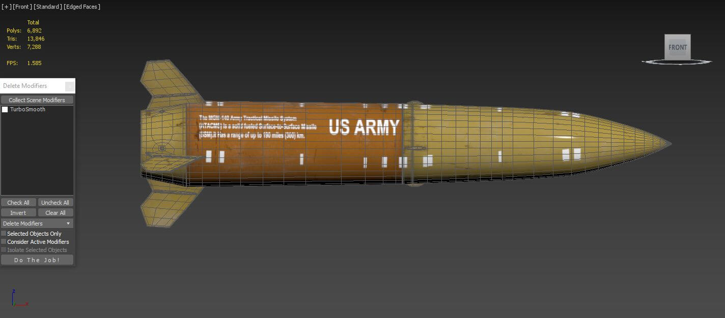 MGM-140-164-168 Army Tactical Missile System 3D Model by 3dxin