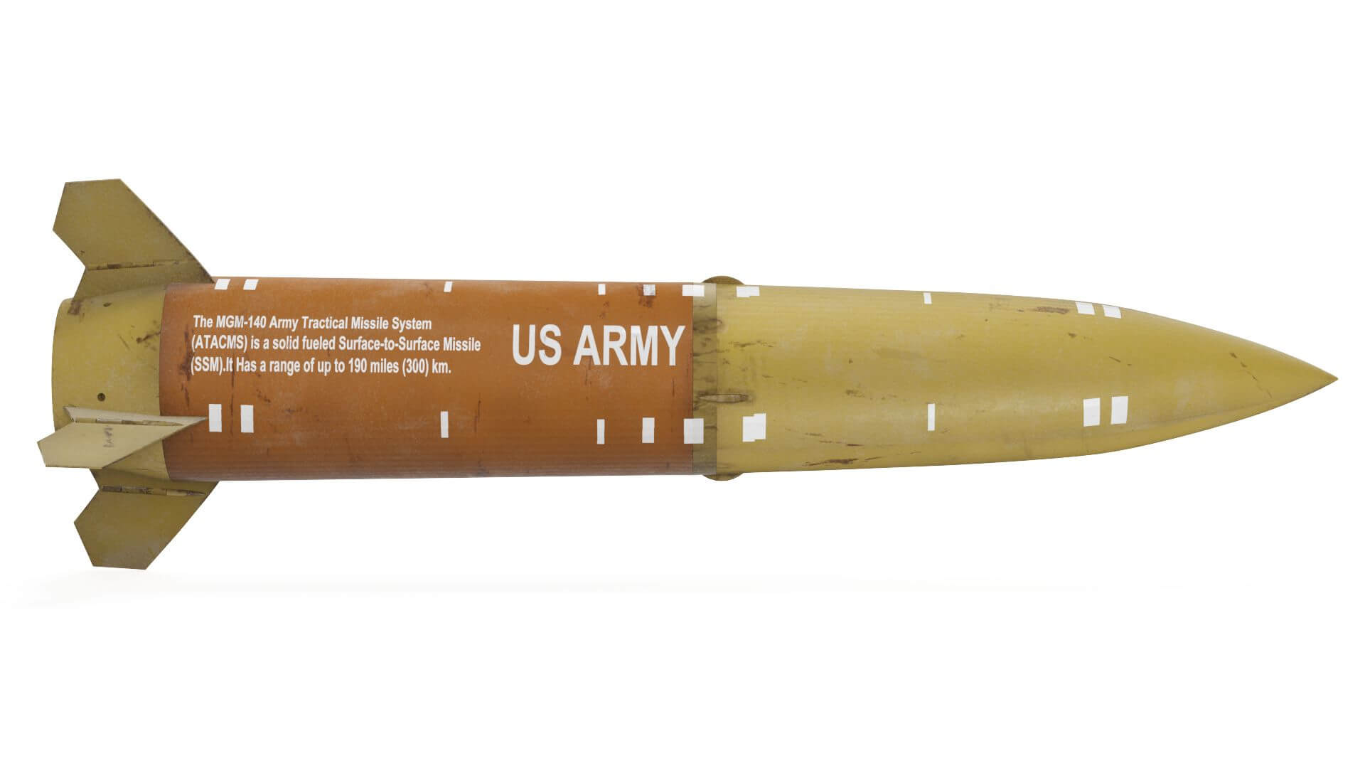 MGM-140-164-168 Army Tactical Missile System 3D Model by 3dxin