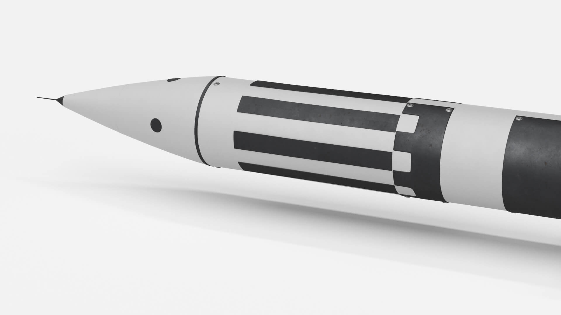 MGM-31 Pershing 1 Solid-Fueled Ballistic Missile 3D Model by 3dxin
