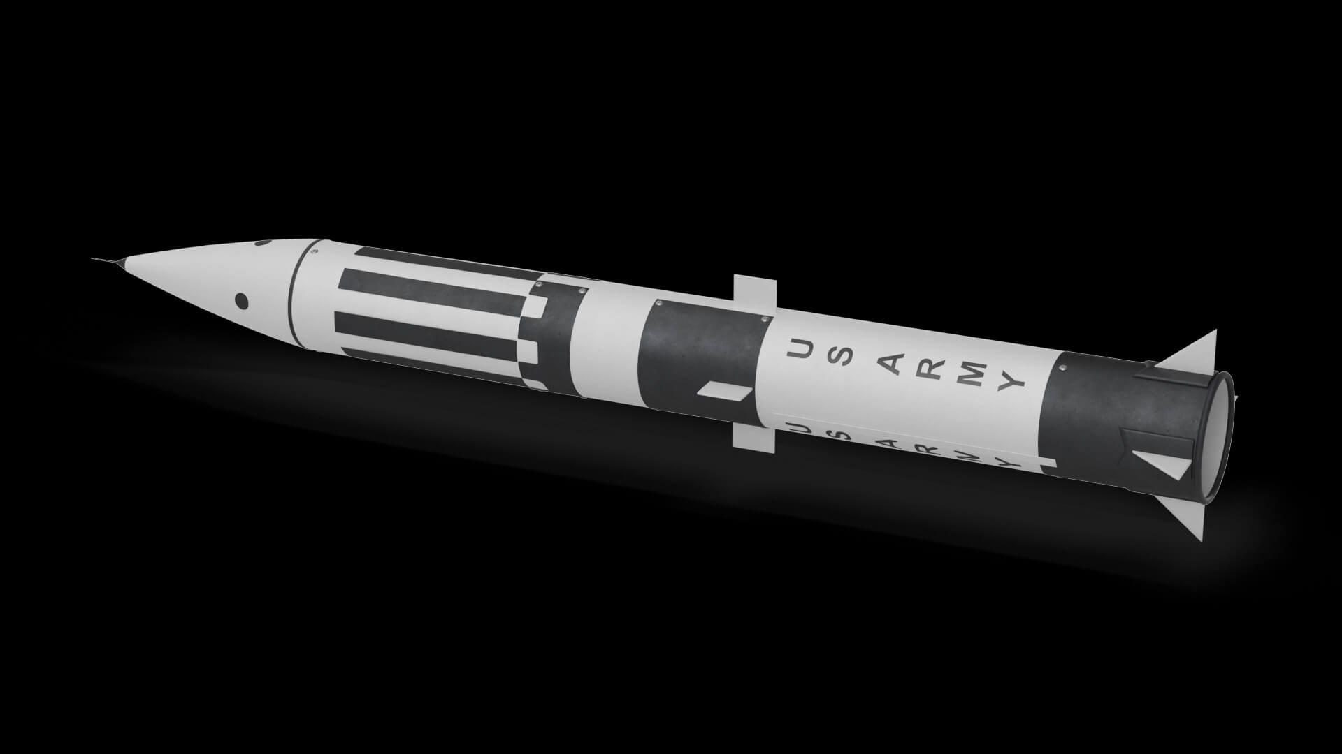 MGM-31 Pershing 1 Solid-Fueled Ballistic Missile 3D Model by 3dxin