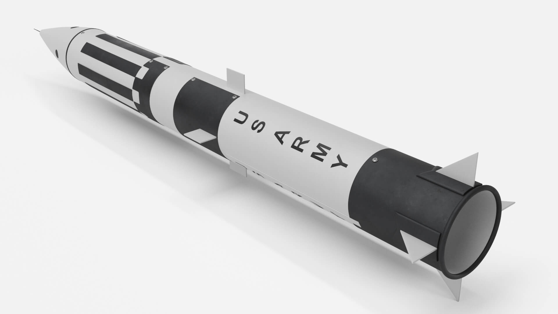 MGM-31 Pershing 1 Solid-Fueled Ballistic Missile 3D Model by 3dxin