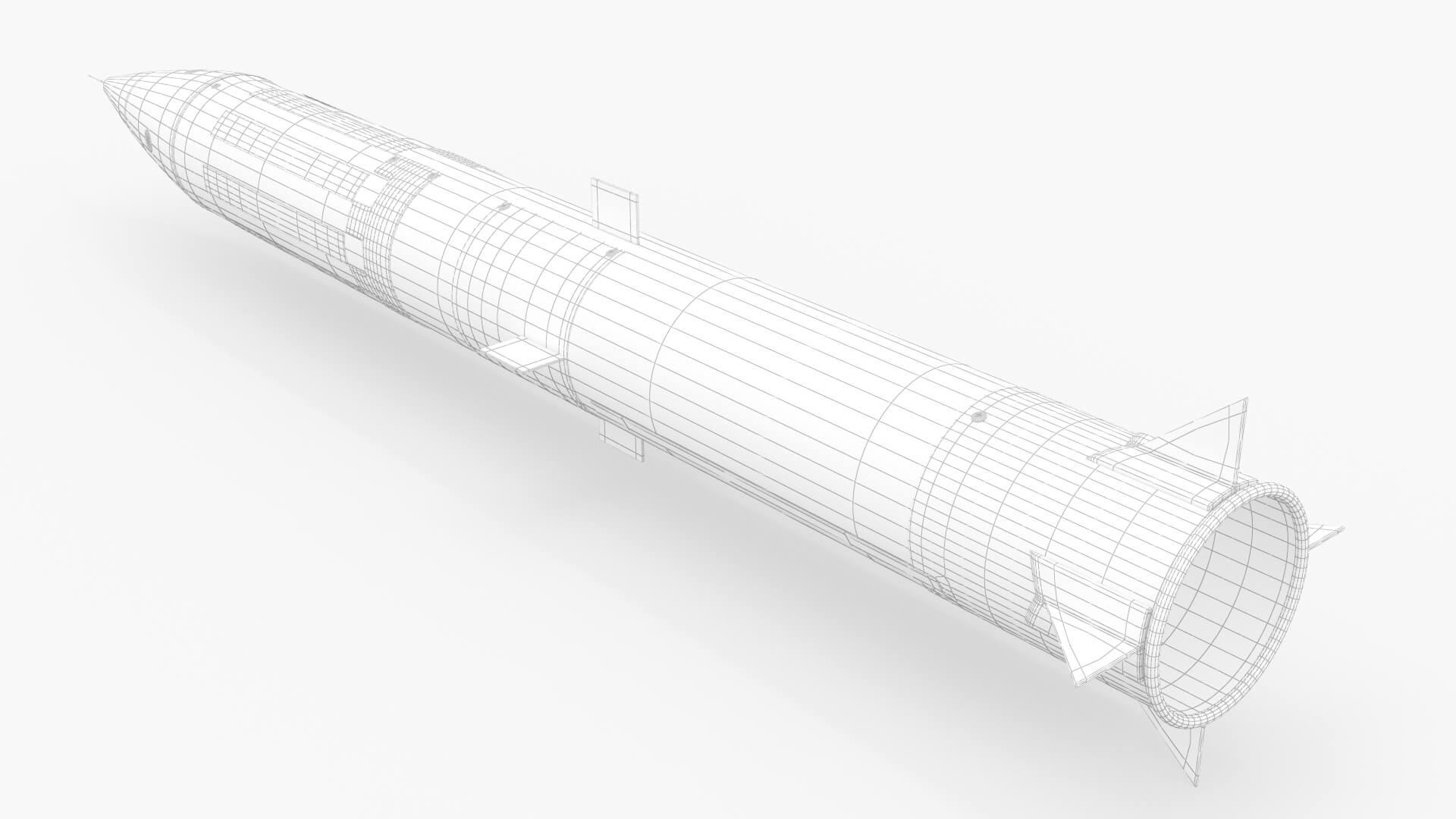 MGM-31 Pershing 1 Solid-Fueled Ballistic Missile 3D Model by 3dxin