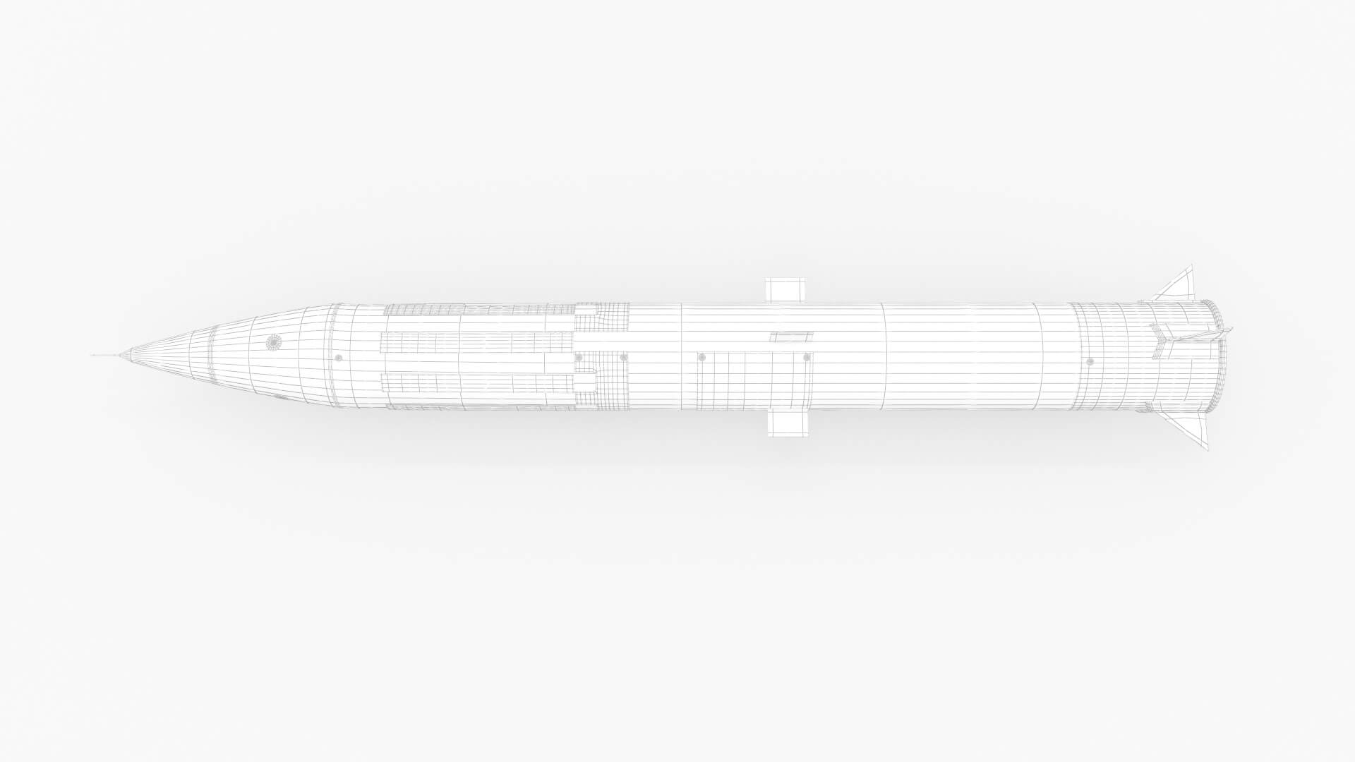MGM-31 Pershing 1 Solid-Fueled Ballistic Missile 3D Model by 3dxin