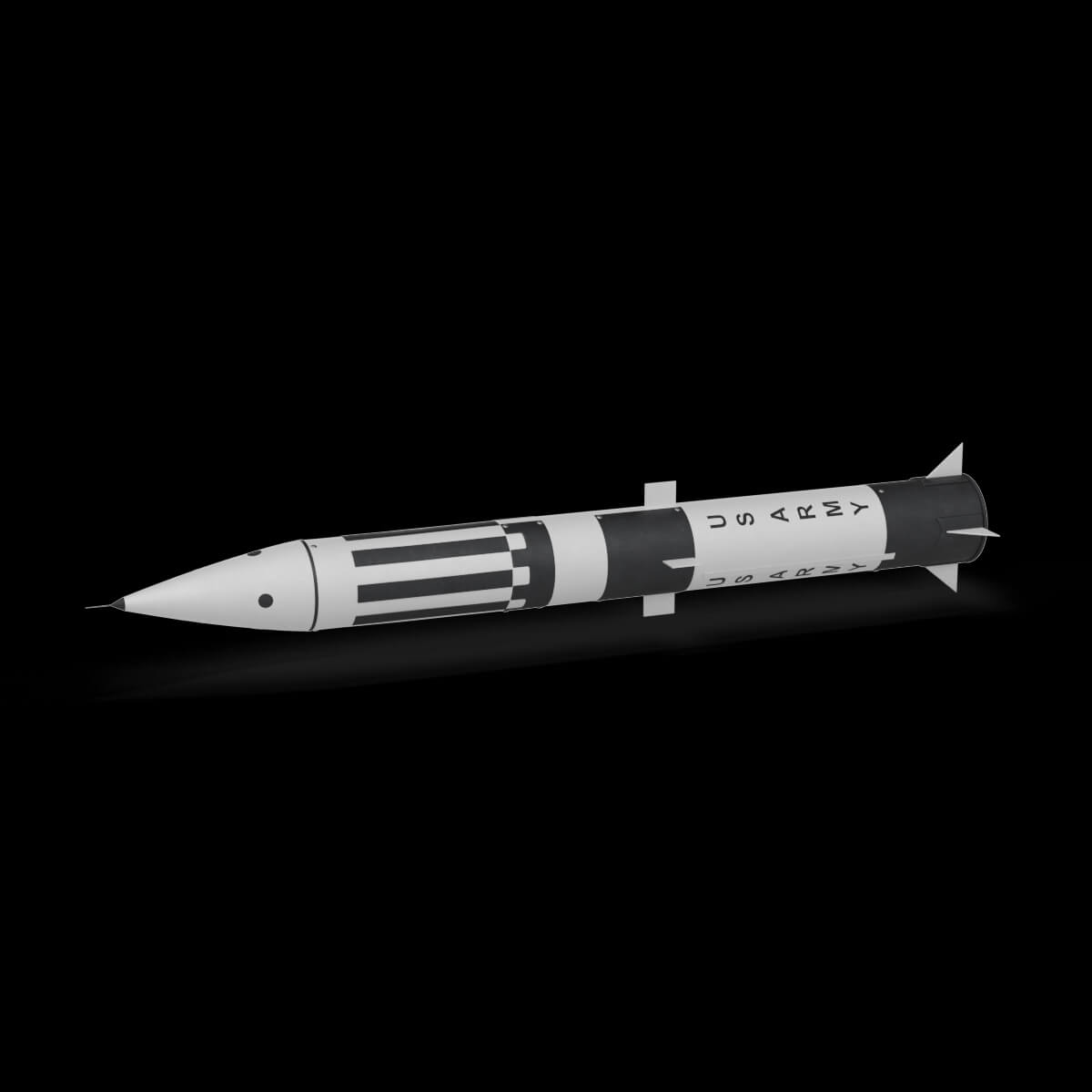 MGM-31 Pershing 1 Solid-Fueled Ballistic Missile 3D Model by 3dxin
