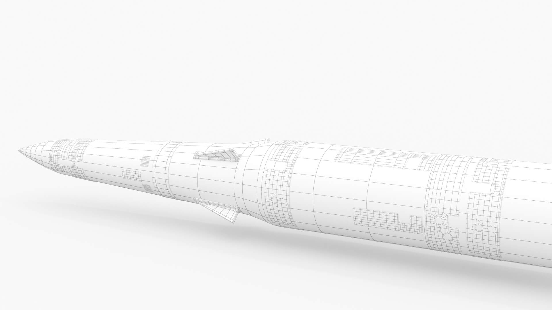 Mgm-31B Pershing 2 Solid Fueled Ballistic Missile 3D Model by 3dxin