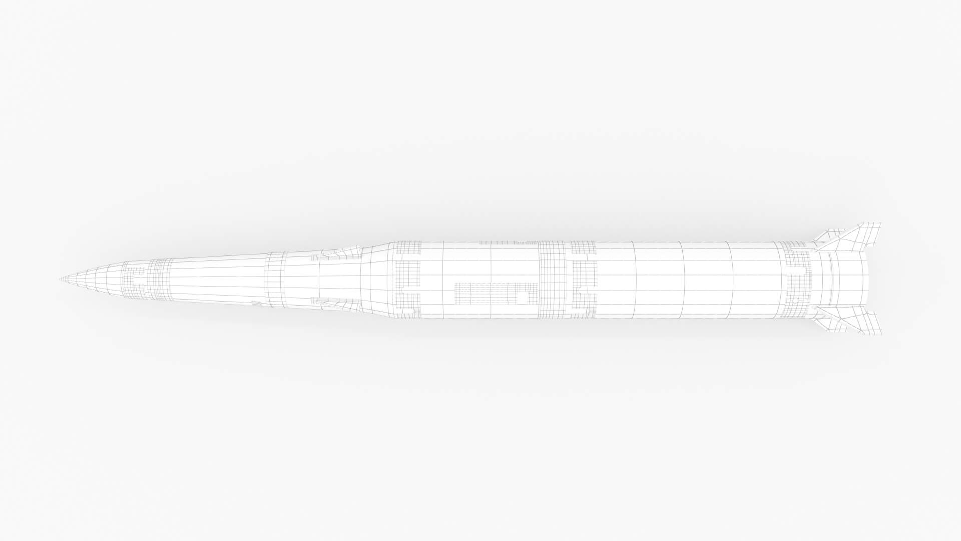 Mgm-31B Pershing 2 Solid Fueled Ballistic Missile 3D Model by 3dxin
