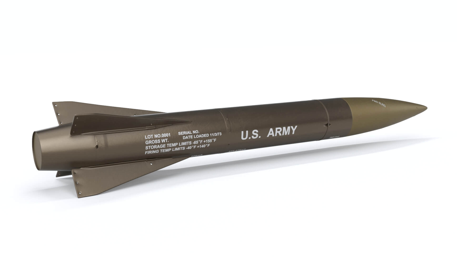 MGM-52 Lance Tactical Ballistic Missile 3D Model by 3dxin