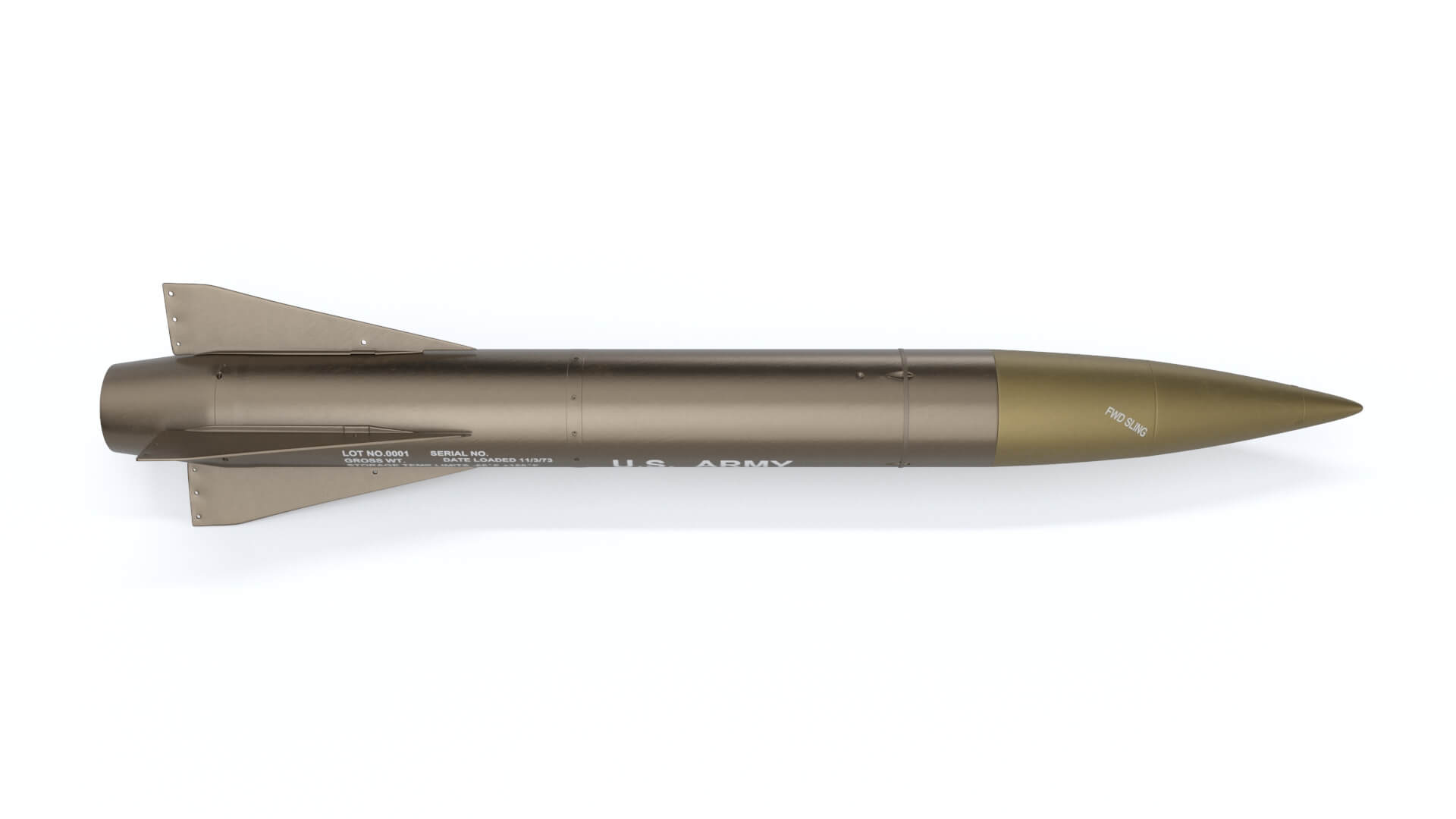 MGM-52 Lance Tactical Ballistic Missile 3D Model by 3dxin