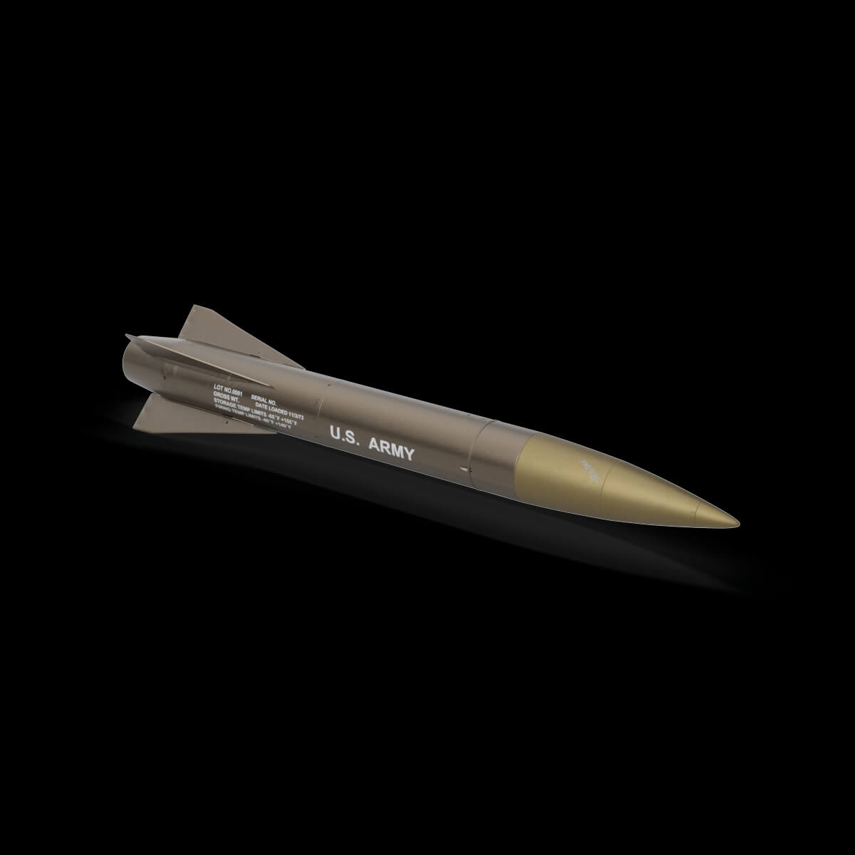 MGM-52 Lance Tactical Ballistic Missile 3D Model by 3dxin