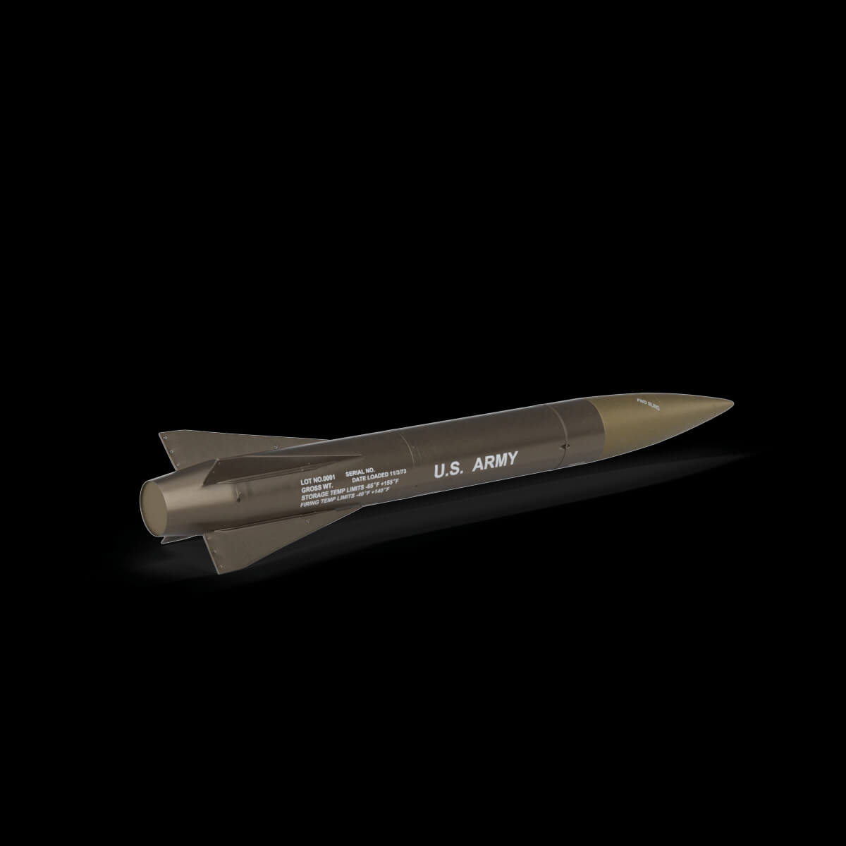 MGM-52 Lance Tactical Ballistic Missile 3D Model by 3dxin