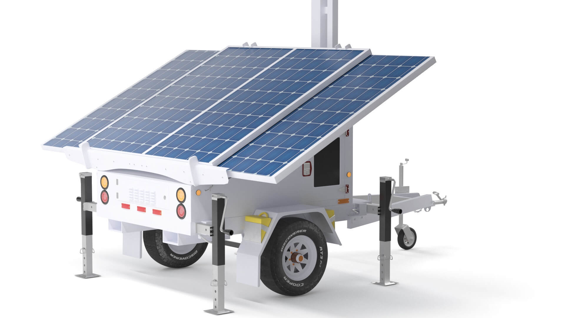 Military Solar Light Tower - 3D Model by 3dxin