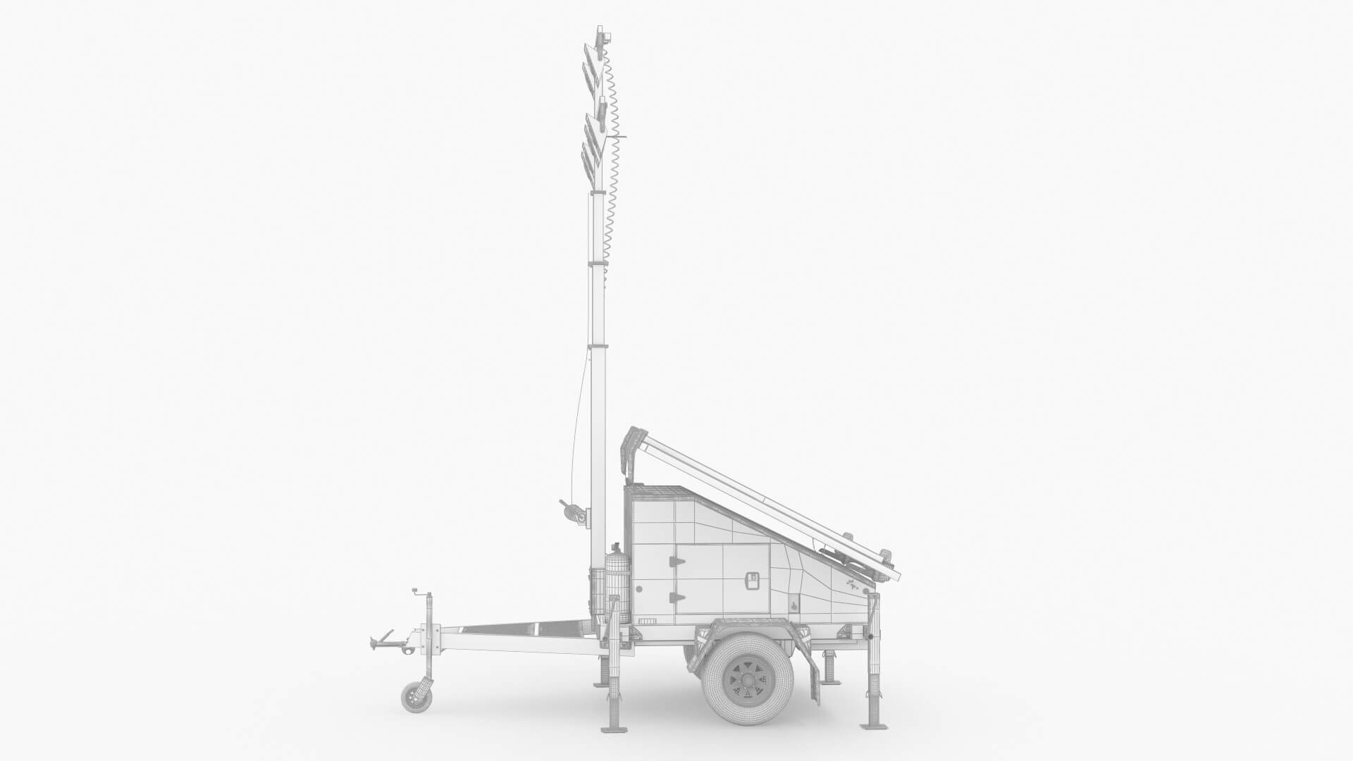 Military Solar Light Tower - 3D Model by 3dxin