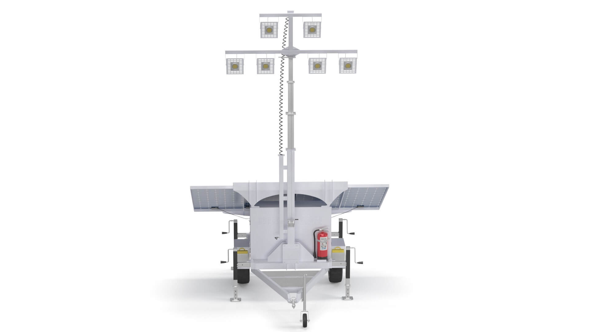 Military Solar Light Tower - 3D Model by 3dxin