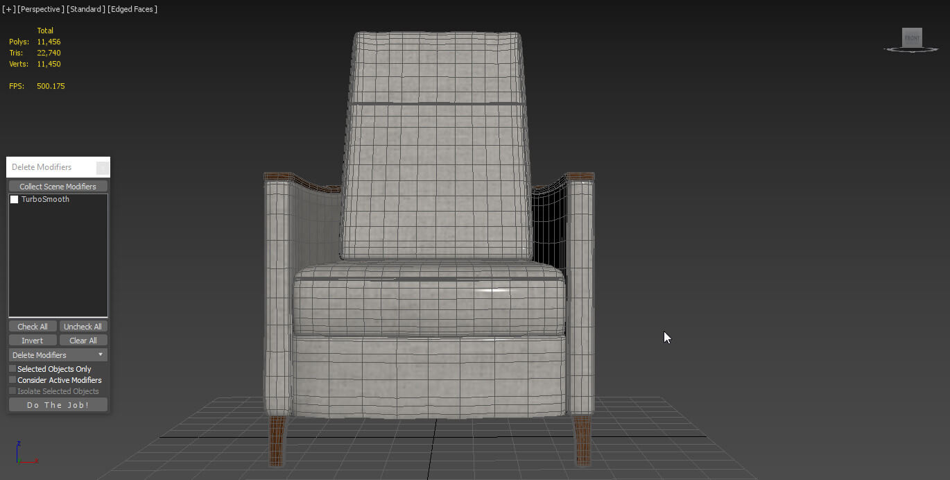 Modern Upholstered Arm Lounge Chair - 3D Model by 3dxin