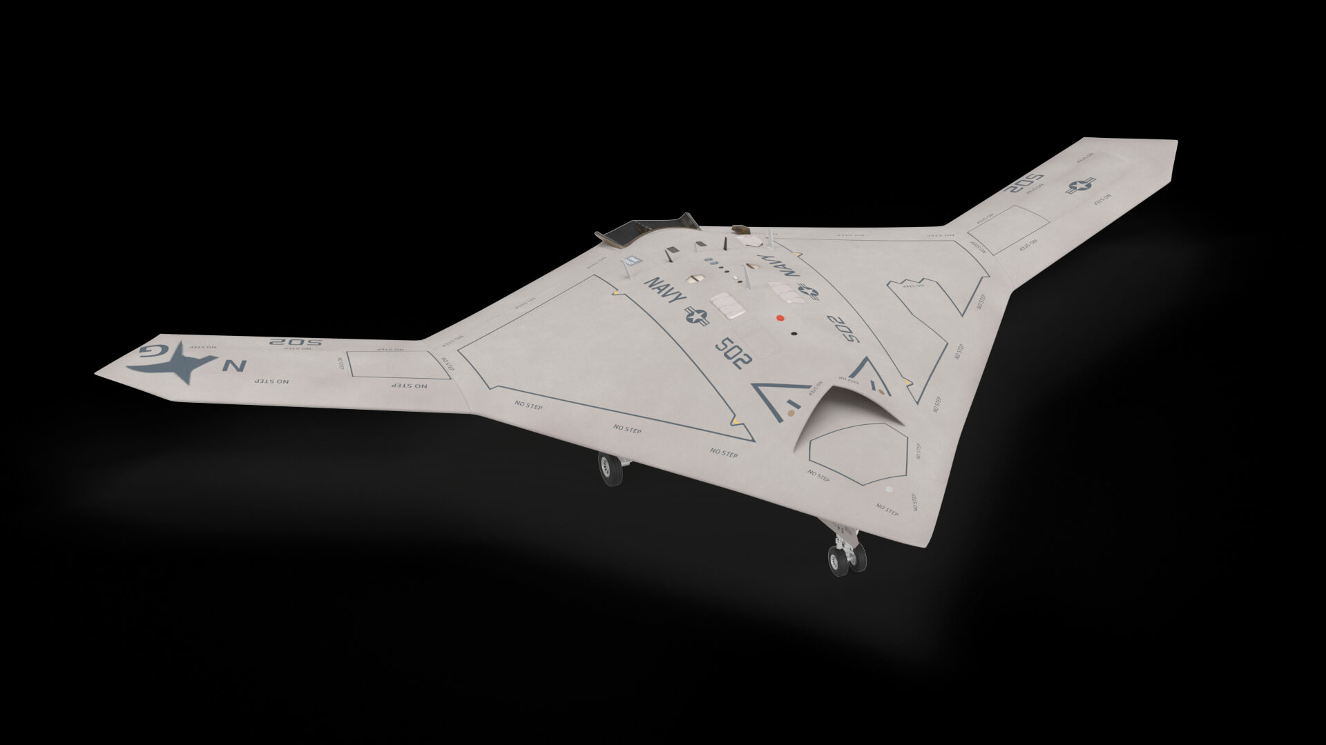 Northrop Grumman X-47B UCAV Drone 3D Model by 3dxin